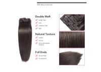 China Color #2 Can Be Restyled Silky Smooth Soft Clip in Hair Extension Europe Hair Extension for Hair Salon 18