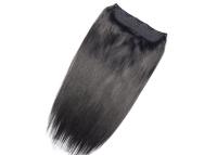 China Length 20inch Clip Lace Clip in Hair I-tip U-tip Flip in Hair Halo Hair Extensions Natural Black 1b Color for sale