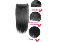 China Length 20inch Clip Lace Clip in Hair I-tip U-tip Flip in Hair Halo Hair Extensions Natural Black 1b Color for sale