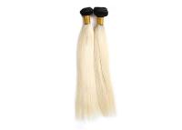 China 1B Blonde 613 Color Brazilian Hair Weft Ombre Color Human Virgin Hair Weave 12