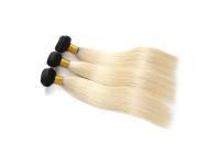 China 1B Blonde 613 Color Brazilian Hair Weft Ombre Color Human Virgin Hair Weave 12