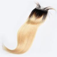 China 4x4 Brazilian Hair Lace Closure Straight 1b/613 Color 9a Grade 100% Pure Human Hair for sale