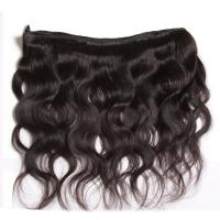 China Natural Black Peruvian Human Hair  Body Wave 100% Original Virgin Hair  Wefts for sale