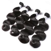 China Natural Black Peruvian Human Hair  Body Wave 100% Original Virgin Hair  Wefts for sale