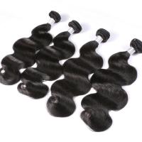 China Natural Black Peruvian Human Hair  Body Wave 100% Original Virgin Hair  Wefts for sale