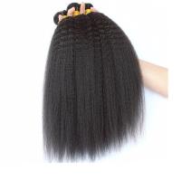 China Qingdao Hair 9a Grade Peruvian Hair Bundles Kinky Straight Texture 10