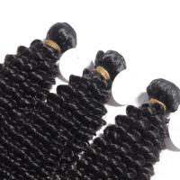 China Kinky Curly Malaysian Hair Extensions Double Weft Natural Color for sale