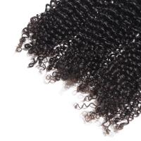 China Kinky Curly Malaysian Hair Extensions Double Weft Natural Color for sale