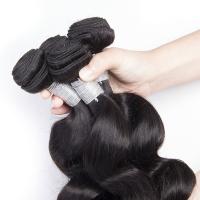 China Real Human Hair 1b Color Brazilian Loose Wave Deep Wave Hair 2m Weft for sale