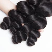 China Real Human Hair 1b Color Brazilian Loose Wave Deep Wave Hair 2m Weft for sale
