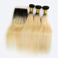 China Full Cuticle 8A 1b 613 Human Hair Extensions Double Drawn Strong Weft for sale