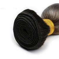 China Virgin Indian Human Hair Bundles , Grey Ombre Hair Bundles Two Tone Full End for sale