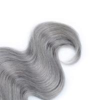 China Virgin Indian Human Hair Bundles , Grey Ombre Hair Bundles Two Tone Full End for sale