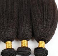China Virgin Indian Human Hair Bundles Coarse Kinky Straight Hair Extensions for sale