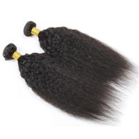 China Virgin Indian Human Hair Bundles Coarse Kinky Straight Hair Extensions for sale