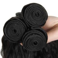 China Virgin Indian Human Hair Bundles Coarse Kinky Straight Hair Extensions for sale