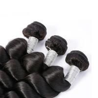 China 3 Bundles / 300g Indian Human Hair Weave Bundles Loose Wave Virgin Hair for sale