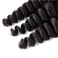 China 3 Bundles / 300g Indian Human Hair Weave Bundles Loose Wave Virgin Hair for sale