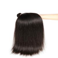 China 9A Unprocessed Indian Human Hair Bundles Straight 12''- 32'' , Natural 1b Black Color for sale
