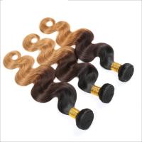 China Brazilian 3 Tone Ombre Hair Extensions , Ombre Human Hair Bundles for sale