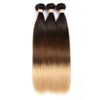 China 3 Tone Ombre Brazilian Hair Weave , Silky Straight Ombre Real Hair Extensions for sale