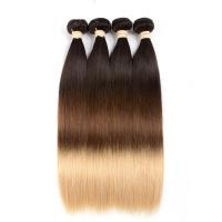 China 3 Tone Ombre Brazilian Hair Weave , Silky Straight Ombre Real Hair Extensions for sale