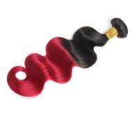 China Colored Ombre Hair Weave Body Wave Malaysian Hair Bundles Thick Hair Ends for sale