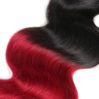 China Colored Ombre Hair Weave Body Wave Malaysian Hair Bundles Thick Hair Ends for sale