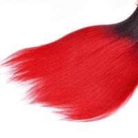 China Silk Soft Ombre Brazilian Hair Weave , Real Human Ombre Remy Hair Bundles for sale