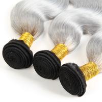 China 1B Grey Ombre Hair Weave Brazilian Ombre Curly Weave No Chemical for sale