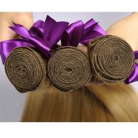 China Colored Brazilian Ombre Hair Weave Weft #27 Color Straight Virgin Hair Extension for sale