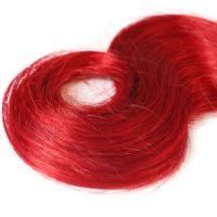 China Red Color Body Wave Brazilian Hair Peruvian Virgin Human Hair 12