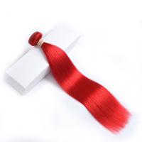 China Fashion Red Color Ombre Hair Weave Virgin Hair Weft 12-26 inch for sale