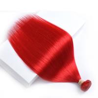 China Fashion Red Color Ombre Hair Weave Virgin Hair Weft 12-26 inch for sale