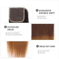 China Natural 3 Tone Color Straight Lace Closure Free Shedding Virgin Hair Lace Closure 30-50g for sale