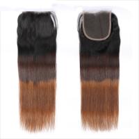 China Natural 3 Tone Color Straight Lace Closure Free Shedding Virgin Hair Lace Closure 30-50g for sale