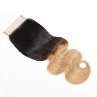 China 1b 27 Silk Base Lace Frontal Closure 4*4 Inch With 100% Raw Human Hair for sale