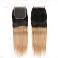 China 1b 27 Straight Virgin 4x4 Lace Closure Hair Pieces For Women'S Thinning Hair for sale