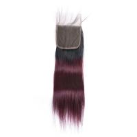 China 100% Pure 4x4 Lace Closure 130% Density Brazilian Human Hair Lace Closure for sale