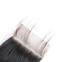 China 100% Pure 4x4 Lace Closure 130% Density Brazilian Human Hair Lace Closure for sale
