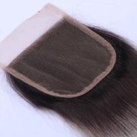 China Hand Tied 1b 4x4 Grey Lace Closure 100 Unprocessed Human Hair No Tangle for sale