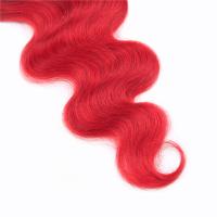 China 1b Red Body Wave 100% 4x4 Lace Closure Real Human Virgin Hair 18 Inch for sale