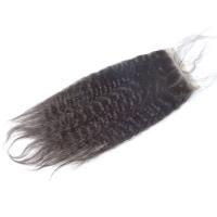 China Hair Peruvian 4x4 Lace Closure Free Parting Human Hair Closure Natural Black for sale