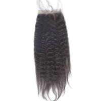 China Hair Peruvian 4x4 Lace Closure Free Parting Human Hair Closure Natural Black for sale