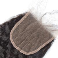 China Hair Peruvian 4x4 Lace Closure Free Parting Human Hair Closure Natural Black for sale