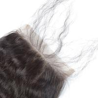 China Hair Peruvian 4x4 Lace Closure Free Parting Human Hair Closure Natural Black for sale
