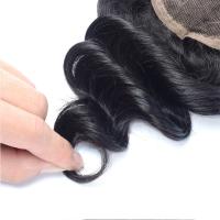 China Natural 4x4 Lace Closure Hair Extensions No Animal Loose Wave Closure for sale