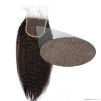 China Black 4 X4 Kinky Straight Closure , Free Part Lace Closure No Tangling for sale