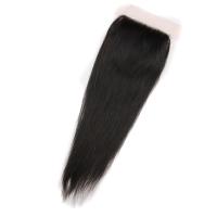 China Natural Looking Brazilian Hair Closure With Natural Part 130% Standard Density for sale