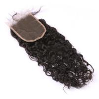 China Non Remy Hair Virgin 4x4 Lace Closure Medium Length With 10′′-20′′ Inch for sale